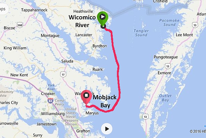 Day 8 – Mobjack Bay, Va. – "C Change"
